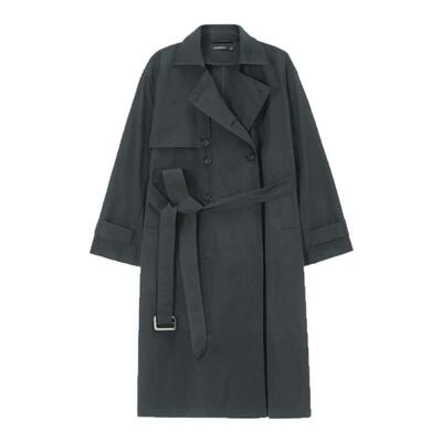 赫本绅士双排扣风衣秋季