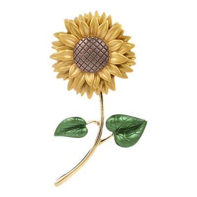 向日葵精致小众设计感胸花胸针
