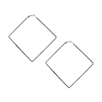 欧美风夸张个性方形菱形大耳环