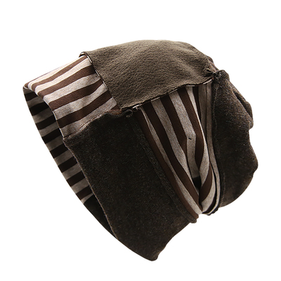 大头围闭眼入~高级感拼色堆堆帽