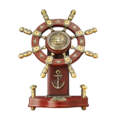 聚善缘领航舵摆件办公室桌面装饰