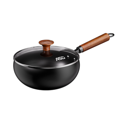 爱仕达有钛不粘锅大肚铁锅家用小铁锅炒菜燃气灶电磁炉用南瓜锅