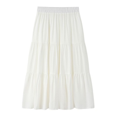 秋冬双层加厚白色半身裙