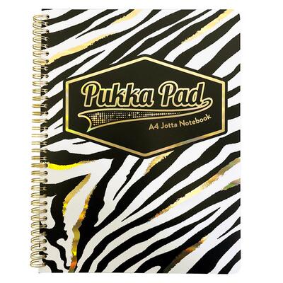 Pukka Pad A4笔记本子烫金螺旋本高颜值线圈本大学生课堂笔记简约文艺精致斑马横线本
