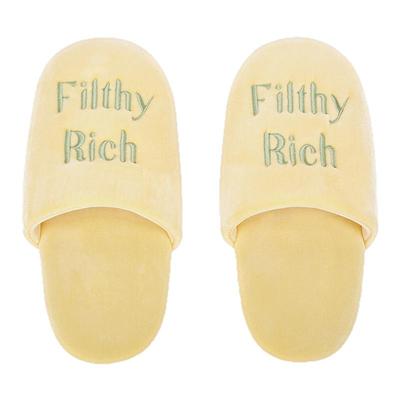 EUXTERPA欧特帕丝绒刺绣静音地板拖鞋防水软底家居布艺甜品拖男女