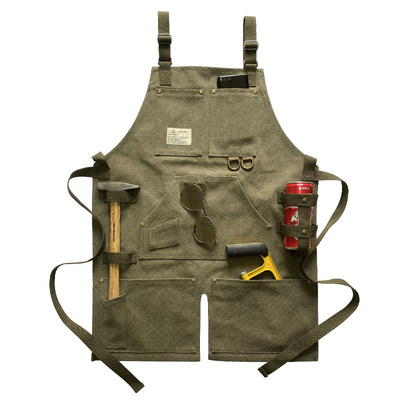 美式复古时尚定制logo园艺围裙