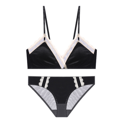 Bothyoung丝绒薄款内衣胸罩法式