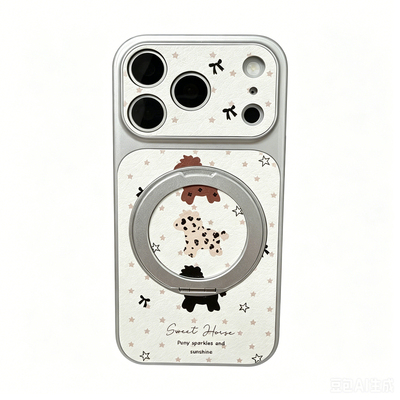 银边皮纹蝴蝶结星星小马手机壳