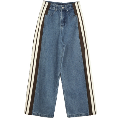 lalabobo2023高腰直筒牛仔长裤