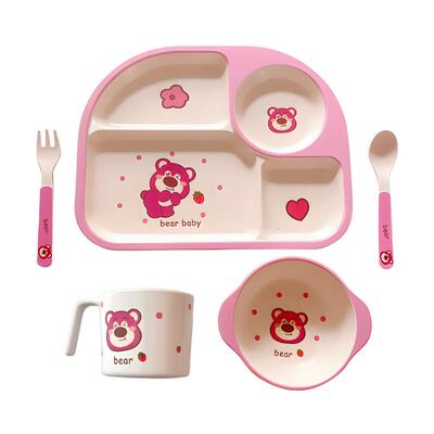 竹纤维可爱儿童卡通哪吒餐具