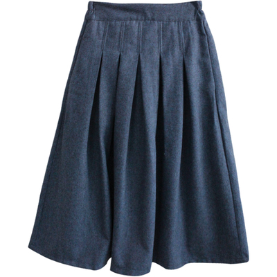 毛呢a字文艺百搭宽松显瘦半身裙