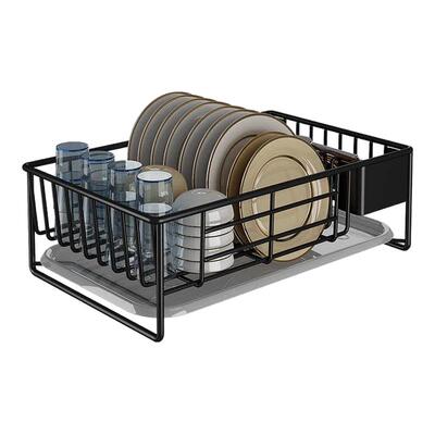 厨房不锈钢台面沥水篮碗碟筷子带接盘家用置物架收纳带架笼水盘子