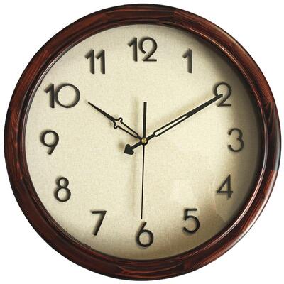 客厅挂钟北欧美时每家复古原木