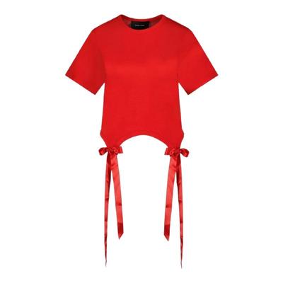 SIMONE ROCHA/西蒙娜·罗莎 蝴蝶结尾巴 T 恤 - 合成纤维  短袖