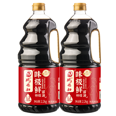 巧媳妇特级味极鲜酱油2.2kg酿造生抽家用商用调味品增鲜大桶鲜味