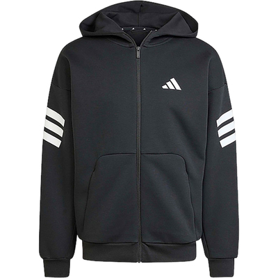 Adidas/阿迪达斯官方正品S新款男黑白色运动休闲连帽外套JD4827