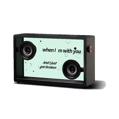 MORRORART透明悬浮歌词蓝牙音箱