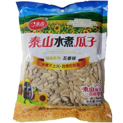 泰山黑皮白皮焦糖五香瓜子味水煮