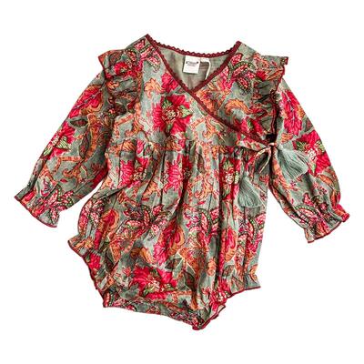 5Z 印度YOBABYONLINE FW25秋冬女宝宝碎花连衣裙花苞裤姐妹装