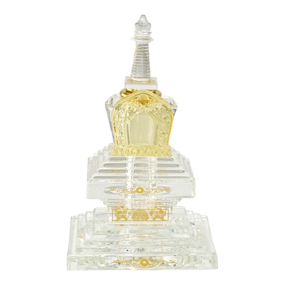 藏式透明菩提塔佛前供奉摆件