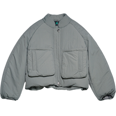 STILLYOU立领工装口袋插肩袖棉服