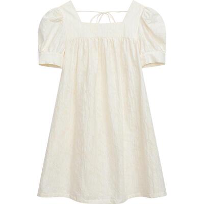 【播奥莱】播绑带连衣裙女商场同款夏新宽松方领裙子BDR2LD1071