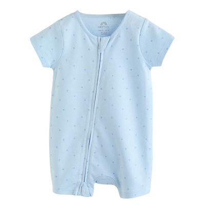 NEXT夏款拉链短袖平角连体衣爬服