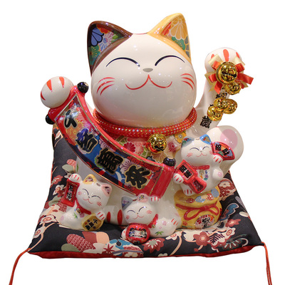 福缘猫中式陶瓷店铺客厅开业礼品