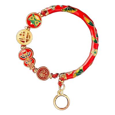 古法烧蓝香灰琉璃景泰蓝手链雍和