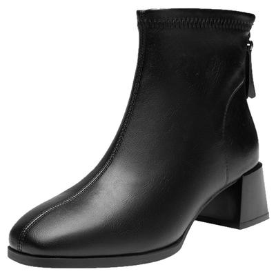 大东官方法式切尔西女靴秋冬高跟