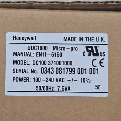 HONEYWELL UDC1000 DC100 371001000 NEU