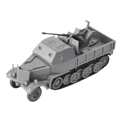4D正版1/72二战半履带防空军事
