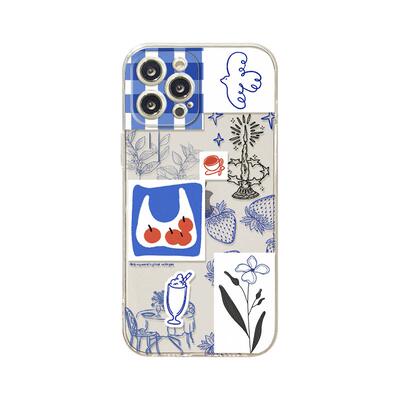 benefit韩风小众艺术涂鸦18pro17适用于iphone16promax苹果15PRO手机壳13新款14套12创意11透明xsmax硅胶防摔