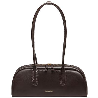 百丽包包女25商场同款云贝法棍包牛皮通勤斜挎手提波士顿BL882AX6