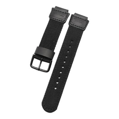 适配森林人Forester尼龙表带卡西欧FT-500W皮革拼接尼龙帆布表带