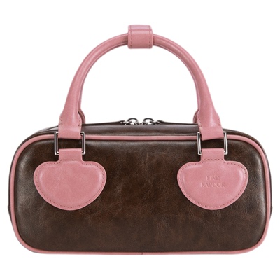 女士新款拼色好看小巧手提包