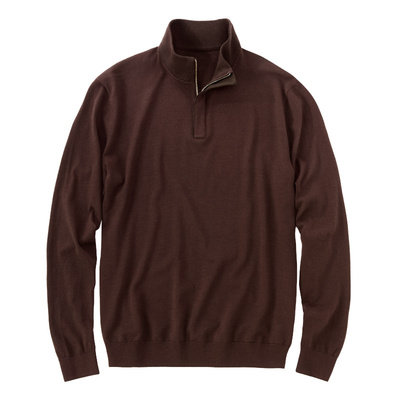 MrBu布先生半开襟立领羊毛衫秋冬简约纯色可机洗羊毛t恤BT15360