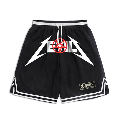 MIRACLEKILL26新款立体字母图案休闲运动短裤篮球五风短裤男女款