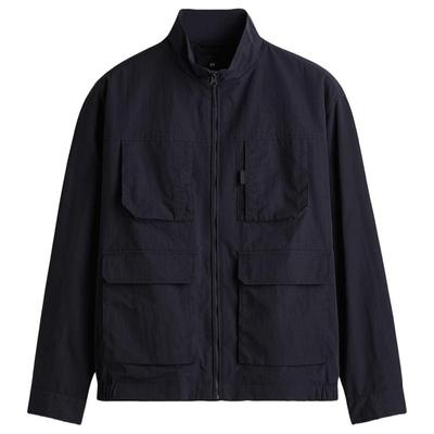 HM男装夹克冬季冬冬新款巴恩风宽松版尼龙工装拉链外套1300902
