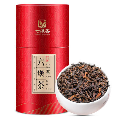 广西梧州六堡茶特产级礼盒装窖藏陈年熟茶养生茶叶自己喝散茶500g