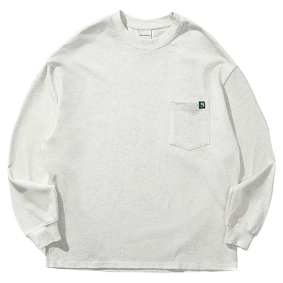 瞬时山野Monterest重磅305g户外抗菌防螨基础打底衫纯棉长袖T恤