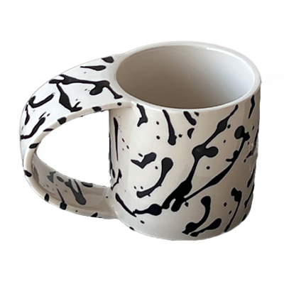 小众设计陶瓷泼墨点马克杯