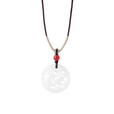 故宫淘宝和田玉龙牌项链