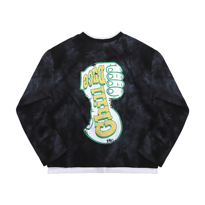 联名大拇指洗水炒色保暖卫衣