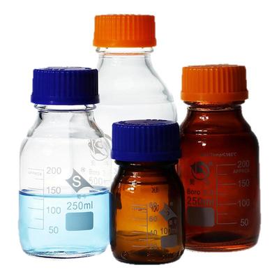 蜀牛蓝盖瓶实验密封广口玻璃瓶