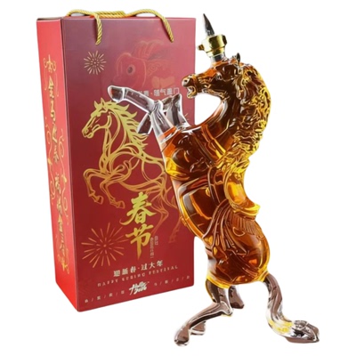 福马贺春马年生肖空瓶礼盒泡酒瓶