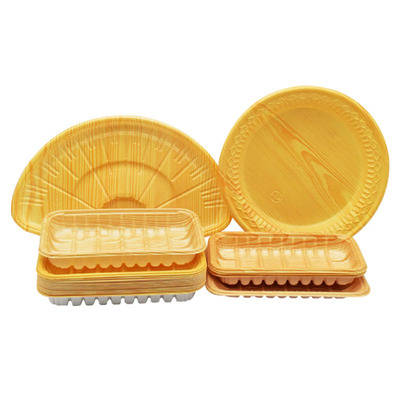 一次性木纹托盘超市肉类食品包装