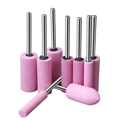 加长杆火石仔红刚玉打磨头5支装