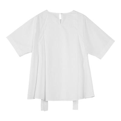 SANI女装2026年夏季新款商场同款圆领套头休闲梭织短袖上衣SZ9902