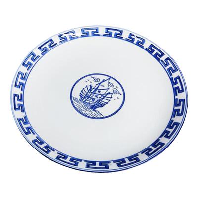 嘉艺饭盘浅窝盘瓷圆形复古中式